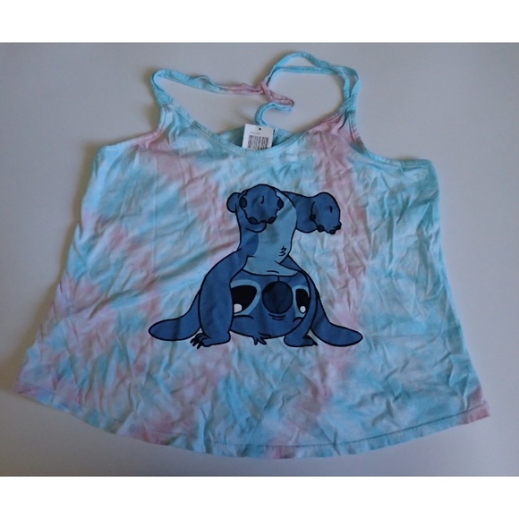 Disney | Tops | Disney Stitch Tie Dye Sleeveless Top M Nwt | Poshmark